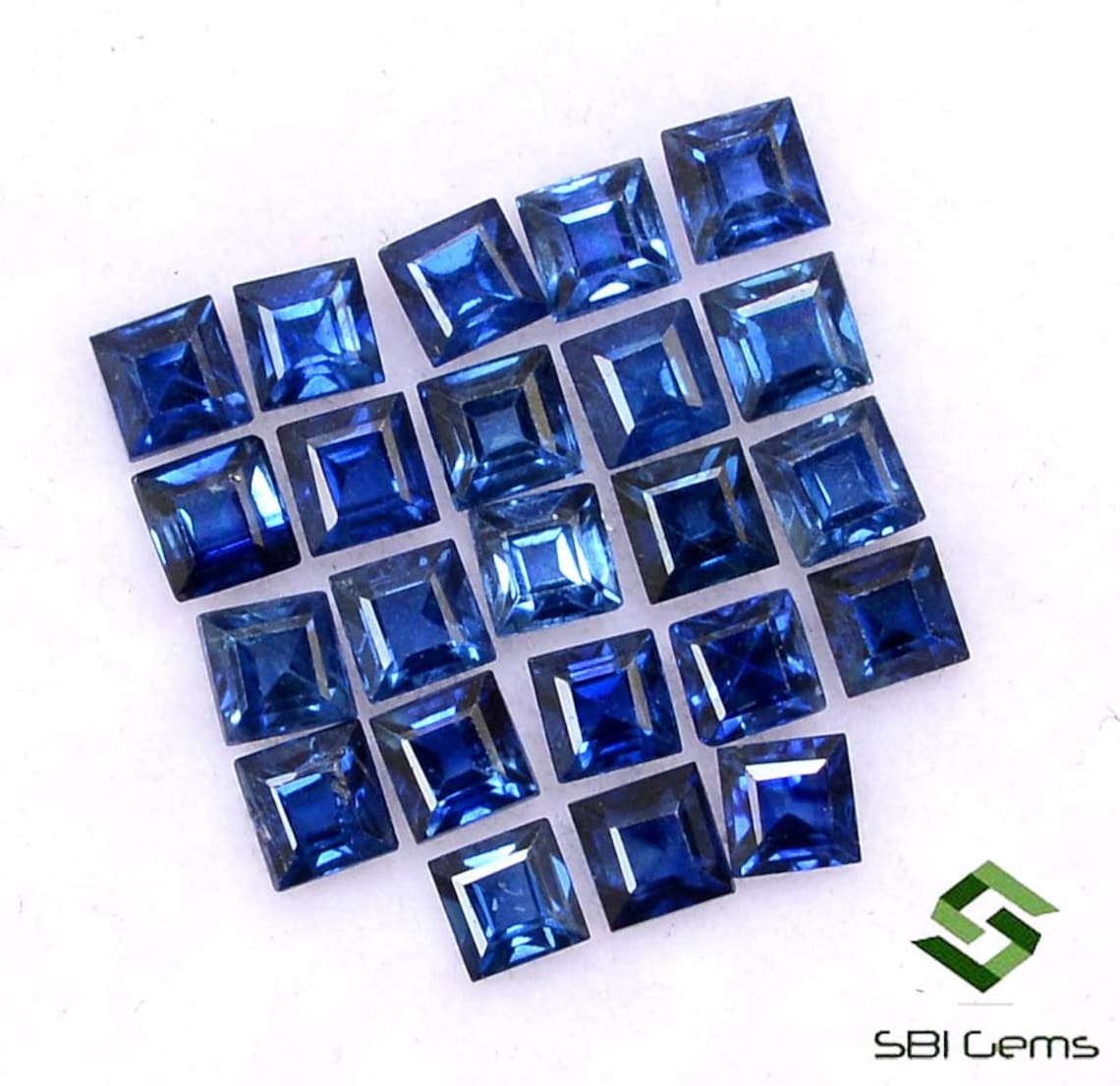 2 Mm Natural Blue Sapphire Square Cut Lot 14 Pcs Calibrated Loose ...