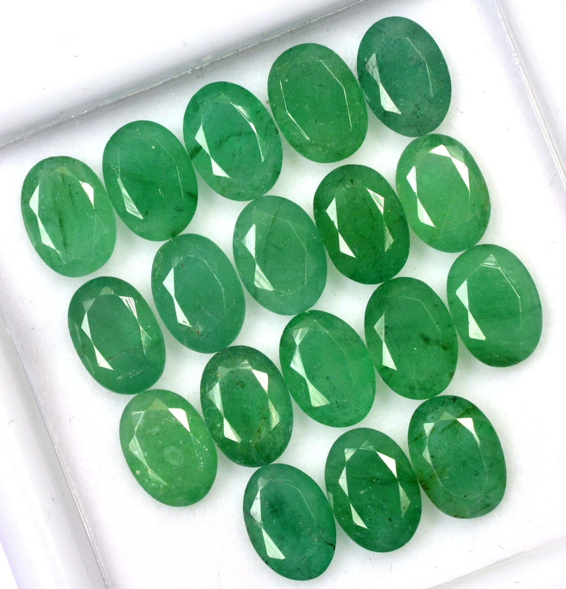 7x5 mm Certified Natural Emerald Oval Cut 13.13 Cts Lot 18 Pcs | Etsy