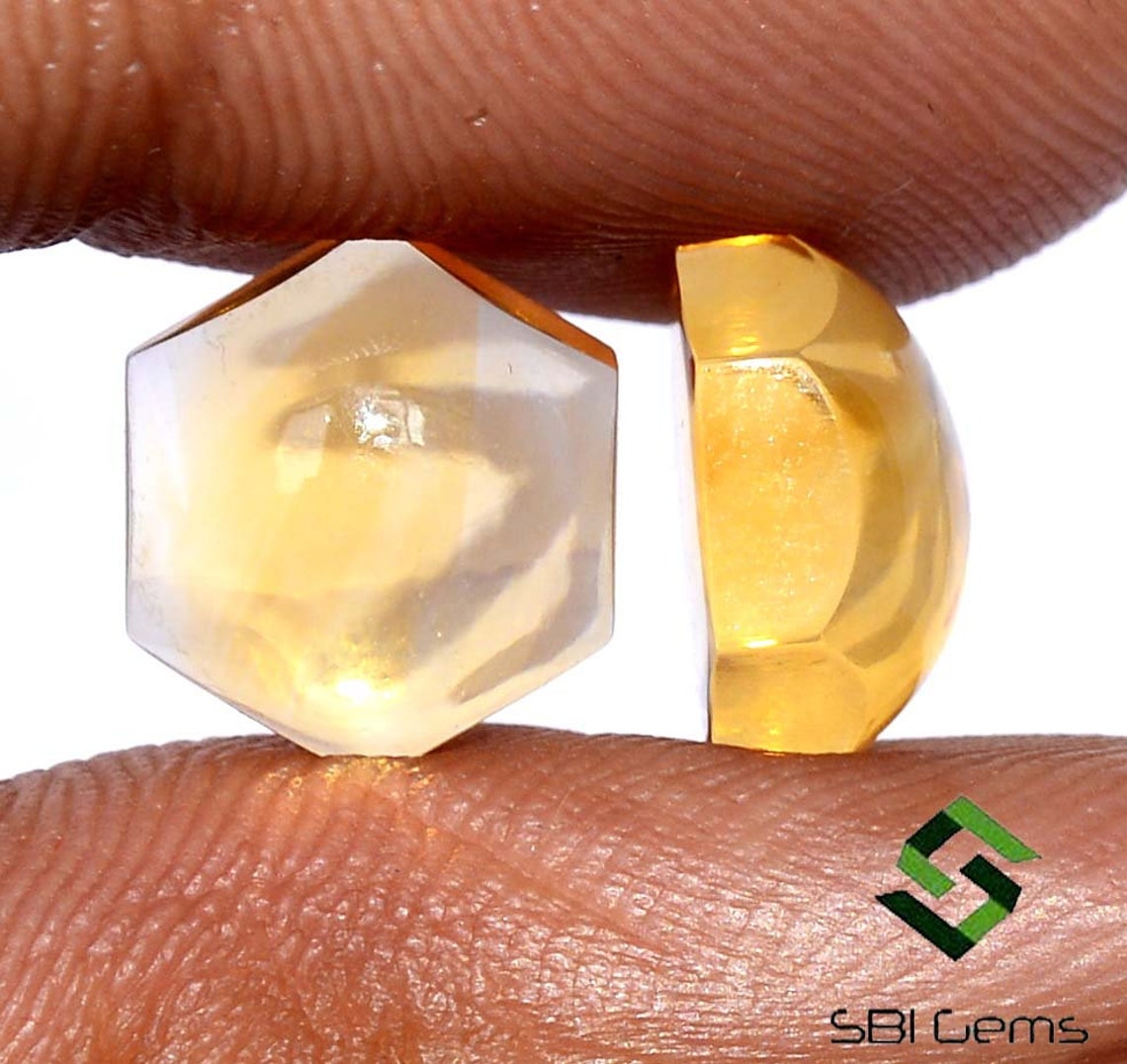 10x10 Mm Natural Citrine Star Shape Fancy Cabochon Pair 10.24 - Etsy