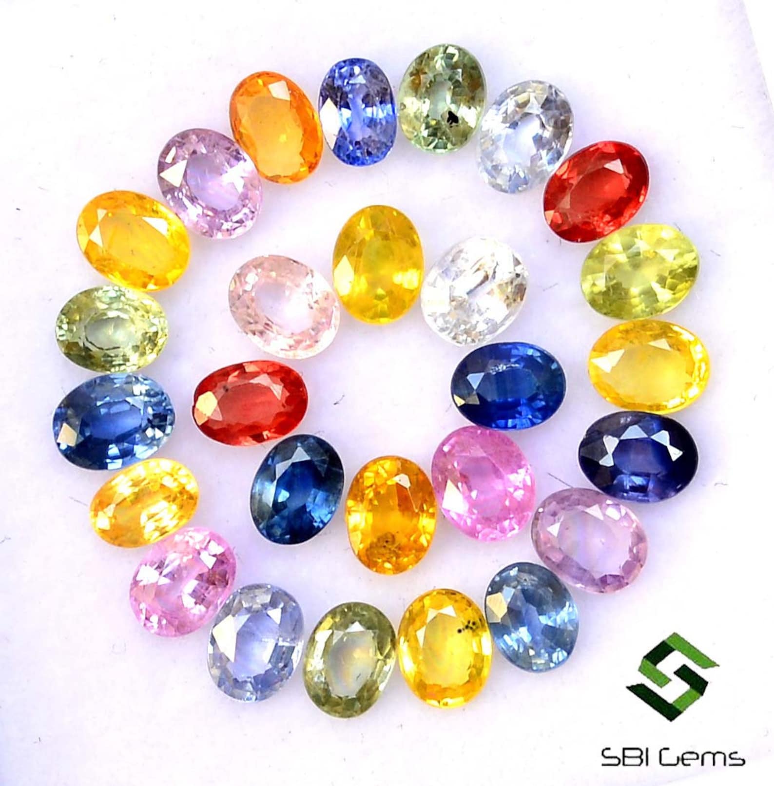 4x3 Mm Natural Multi Sapphire Oval Cut Lot 27 Pcs 5.58 CTS - Etsy