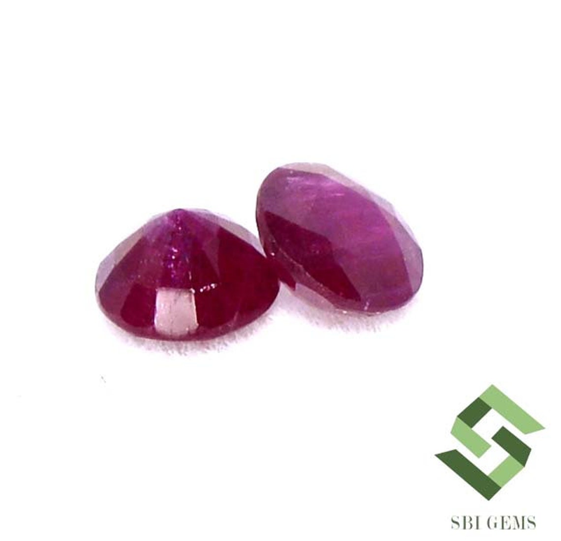 5.50 Mm Certified Natural Ruby Round Cut Pair 2 Quality Mozambique ...