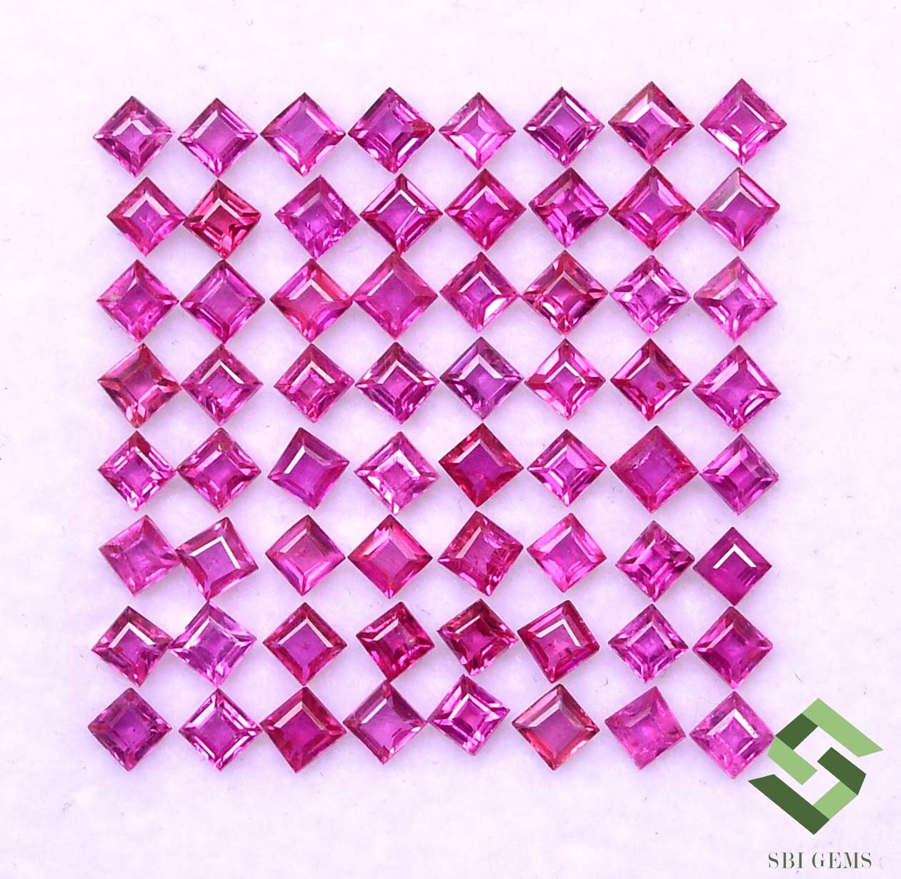 2 Mm Natural Ruby Square Cut Lot 25 Pcs 1.64 Cts Calibrated - Etsy