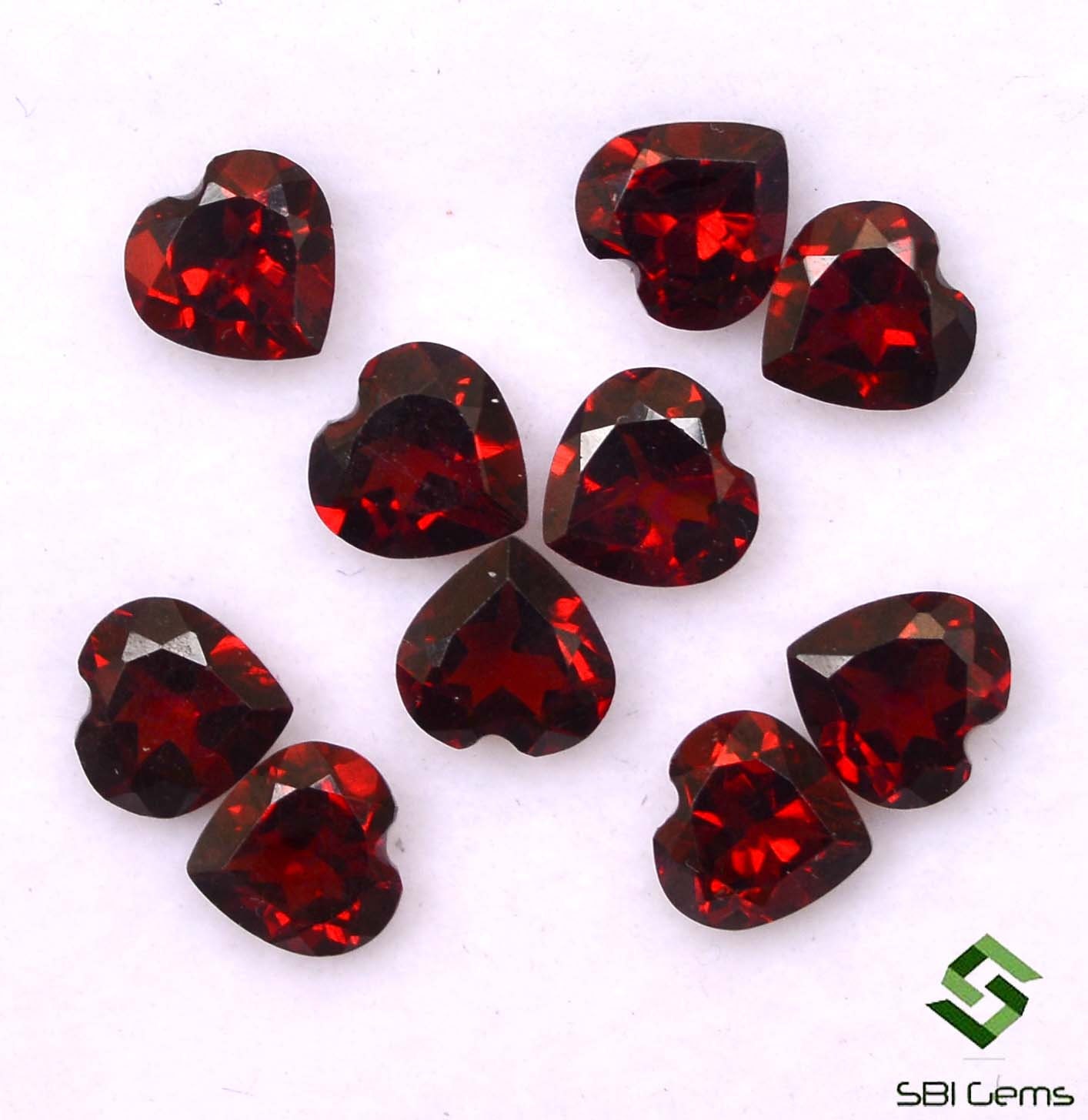 4 mm To 6 mm Natural Garnet Heart Shape Cut Lot 10 Pcs Faceted | Etsy
