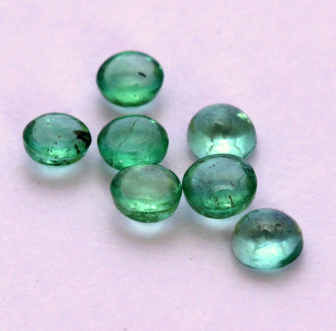4.50 mm Natural Emerald Round Cabochon 3.03 Cts Lot 07 Pcs | Etsy