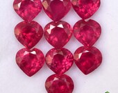 5 Mm Natural Ruby Heart Shape Lot 10 Pcs 6.88 Cts Calibrated - Etsy