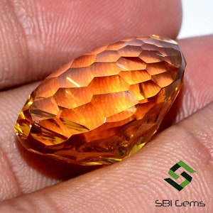 23x19 Mm Certified Natural Citrine Fancy Oval Concave Cut 34.86 Cts ...