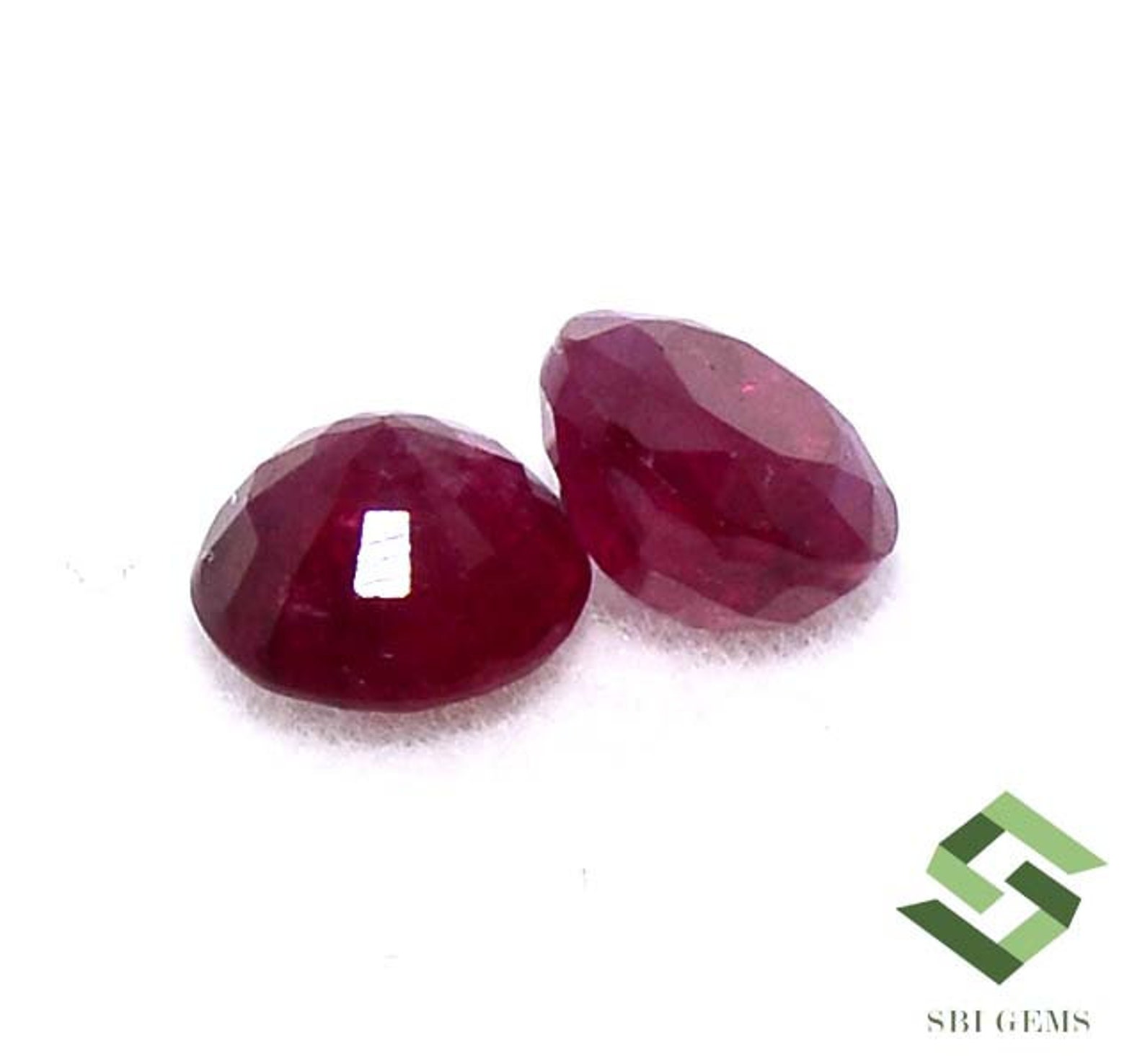 5.50 Mm Certified Natural Ruby Round Cut Pair 2 Quality Mozambique ...