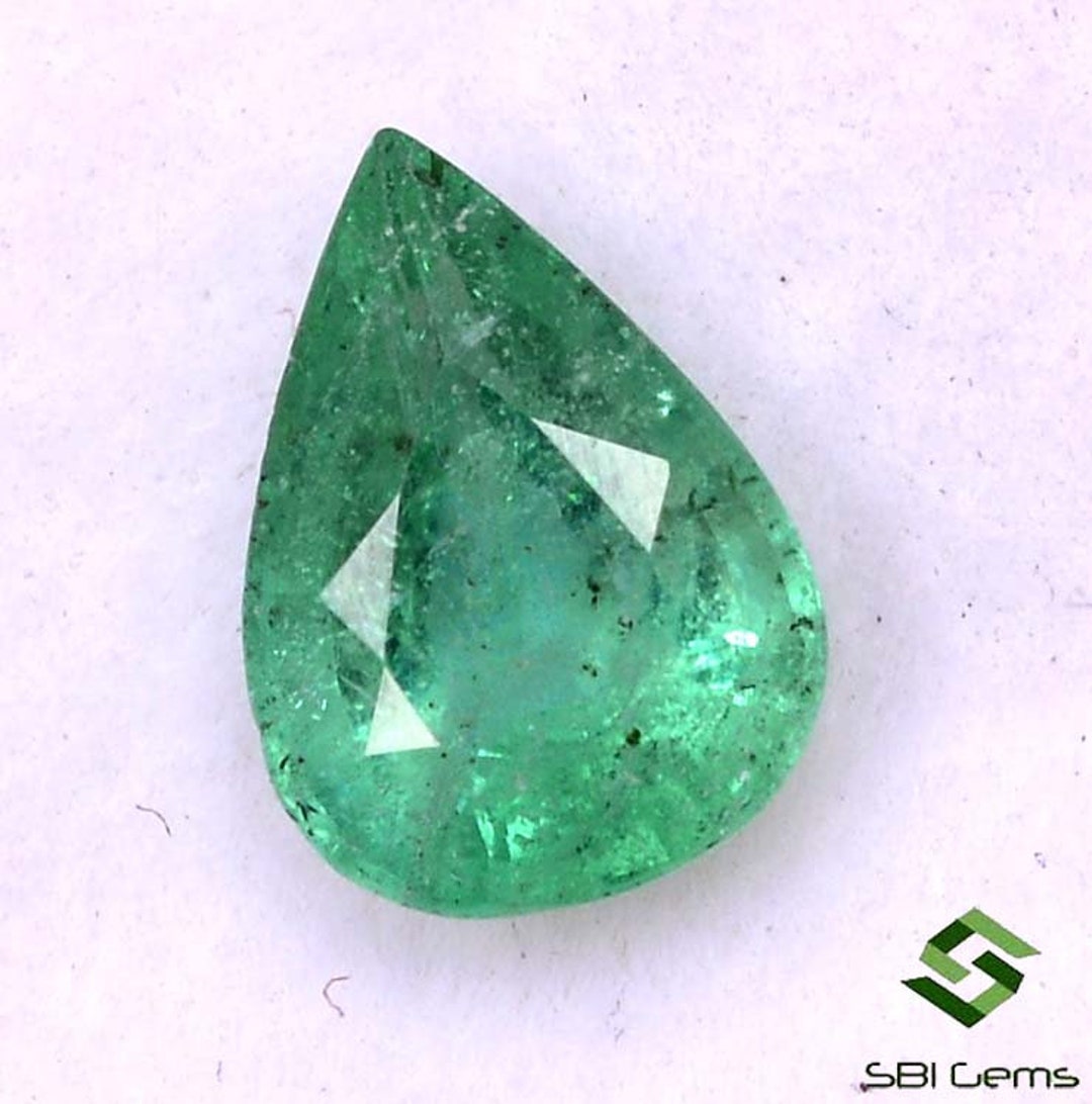 8x6-11x7 Mm Natural Pear Cut Emerald Loose Gemstone: Untreated ...