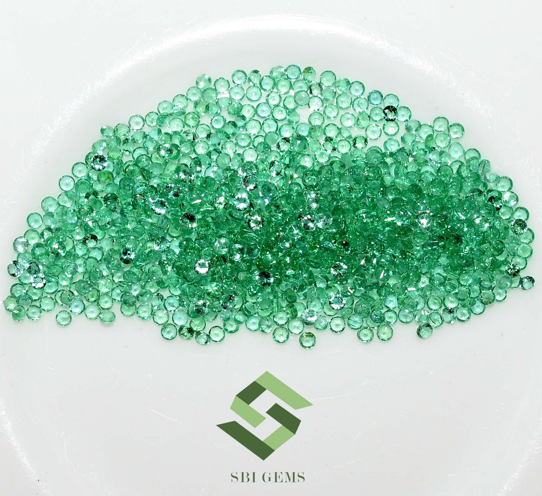 1.25 Mm Natural Emerald Round Cut Calibrated Lot 50 Pcs Calibrated ...