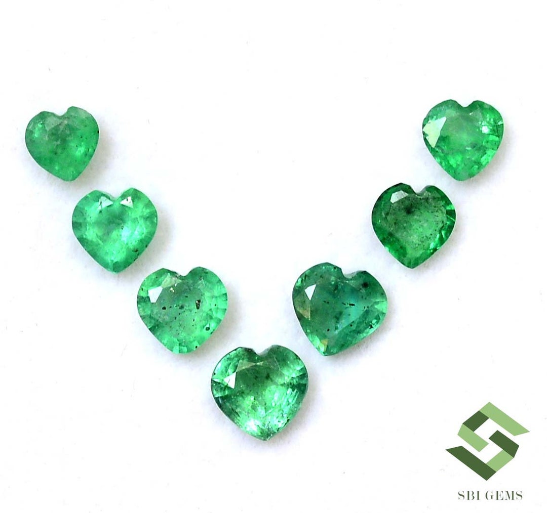 4x4 Mm to 5x5 Mm to Certified Natural Emerald Heart Shape Cut 2 Size ...