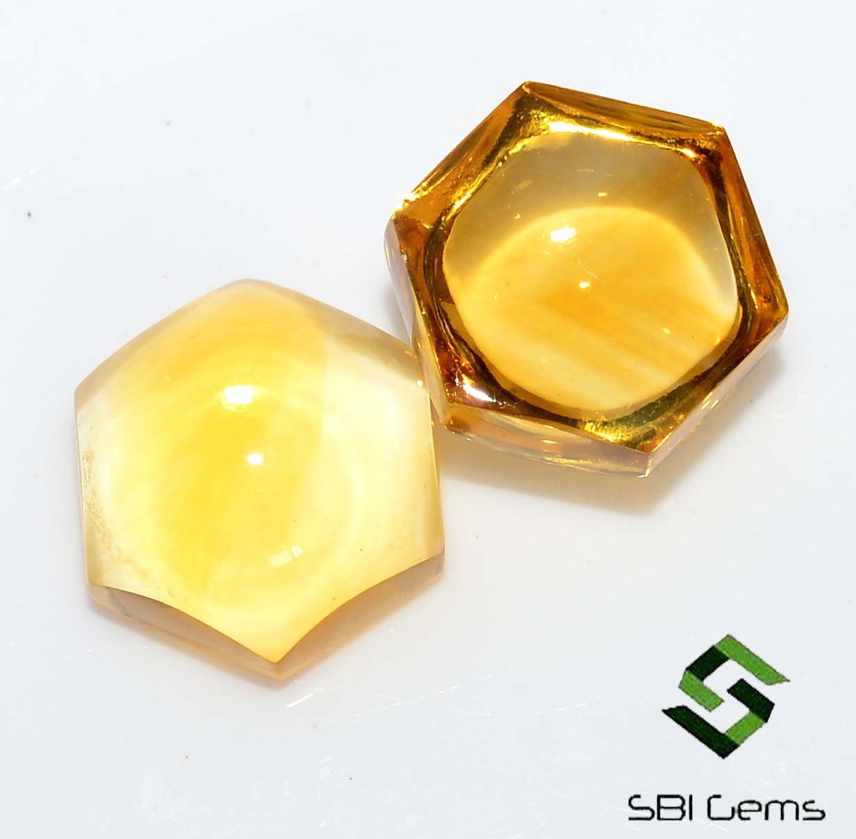 10x10 Mm Natural Citrine Star Shape Fancy Cabochon Pair 10.24 Cts ...