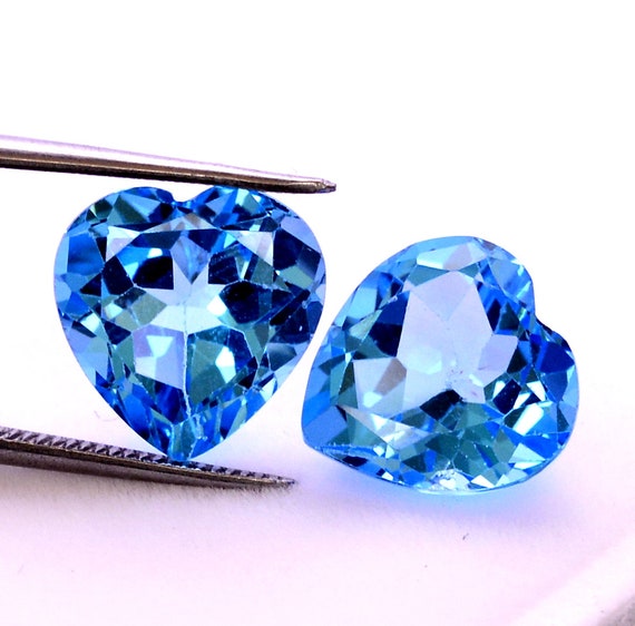 12 x 12 mm 天然スイスブルートパーズ ハートシェイプカット 12 x 12 mm 天然スイスブルートパーズ ハートシェイプカット