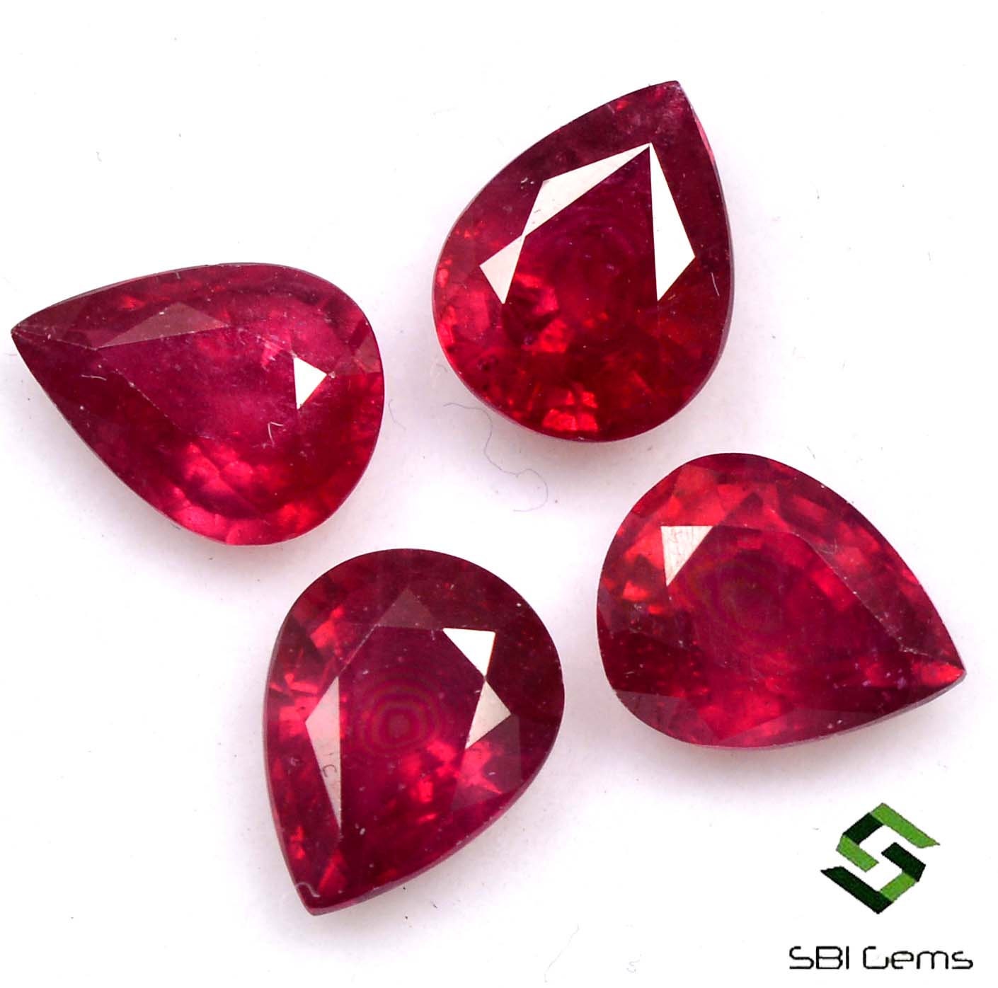 9x7 Mm Natural Ruby Pear Cut Lot 04 Pcs 9.74 Cts Faceted - Etsy