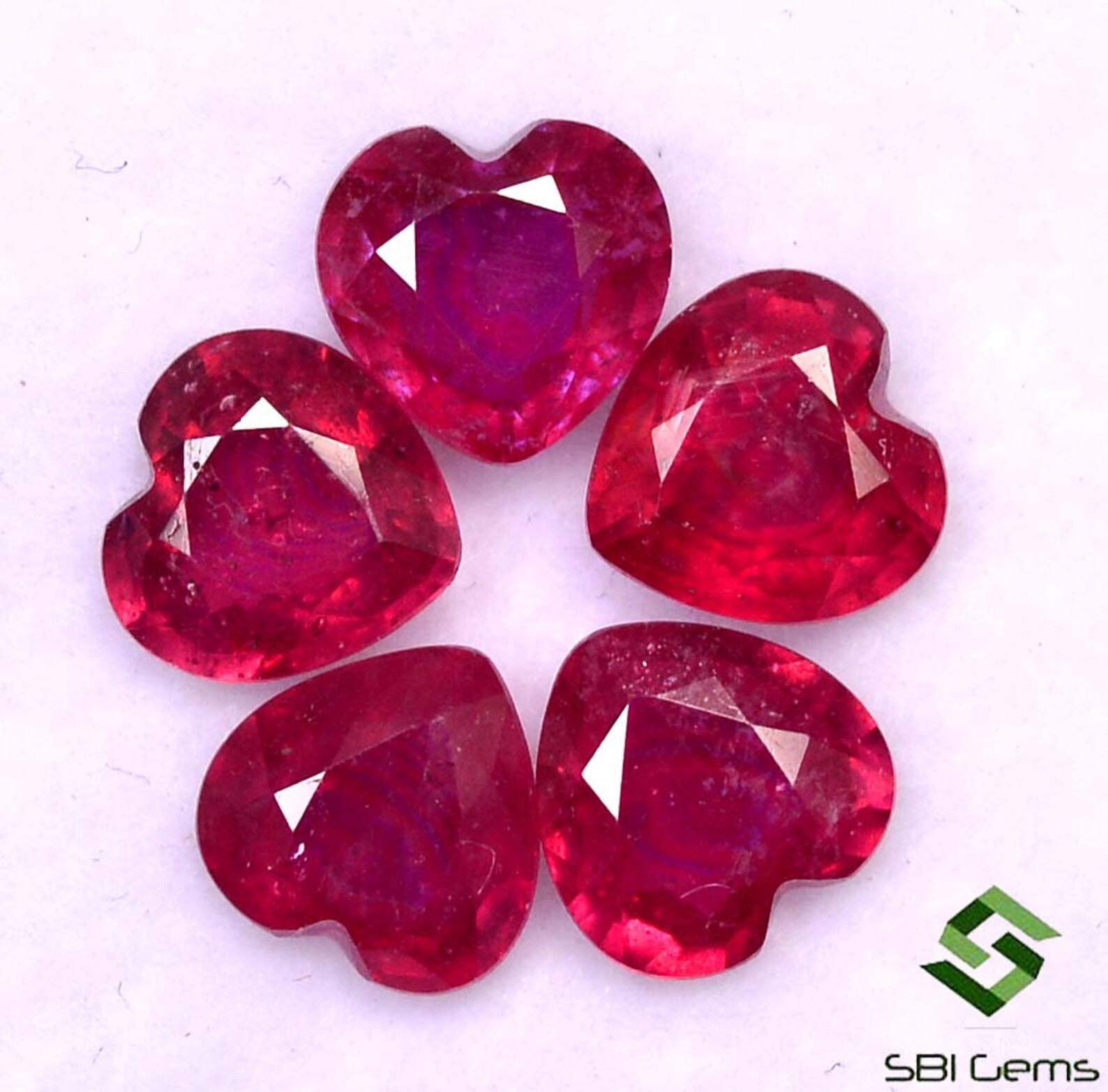 6x6 Mm Natural Ruby Heart Shape Cut Lot 05 Pcs 5.08 Cts - Etsy