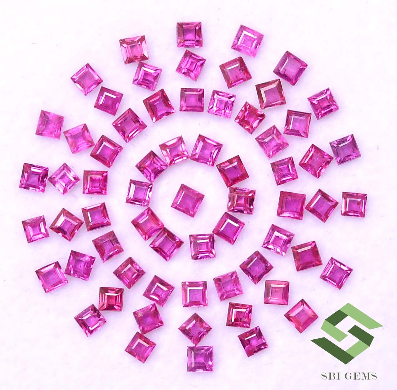 2 Mm Natural Ruby Square Cut Lot 25 Pcs 1.64 Cts Calibrated - Etsy