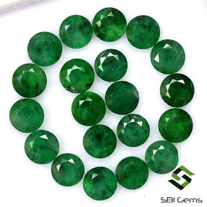 4 Mm Natural Emerald Round Cut Lot 20 Pcs 4.78 Cts Calibrated Loose ...