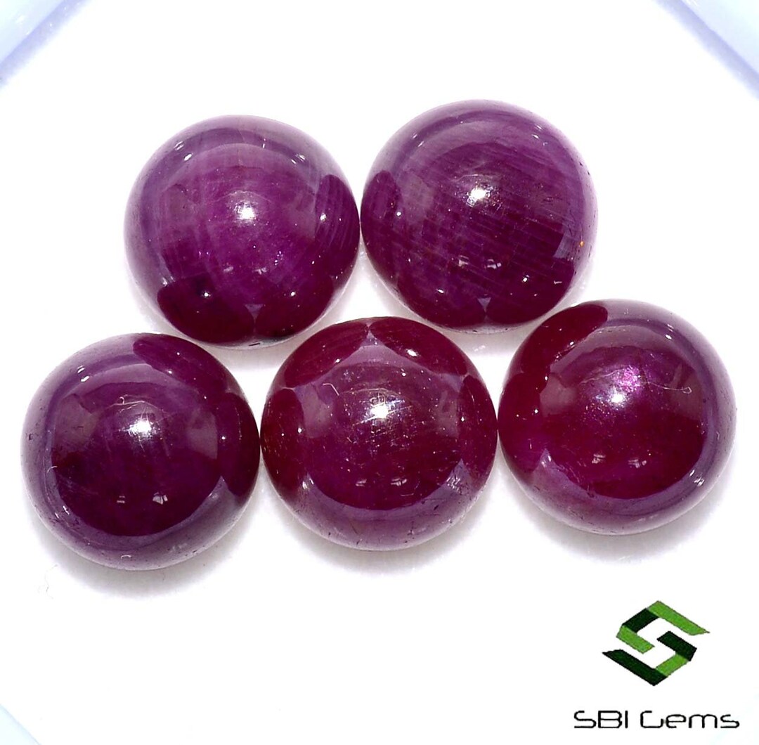 8 Mm, 9 Mm, 10 Mm Certified Natural Ruby Round Cabochon Lot 01 Pcs Only ...