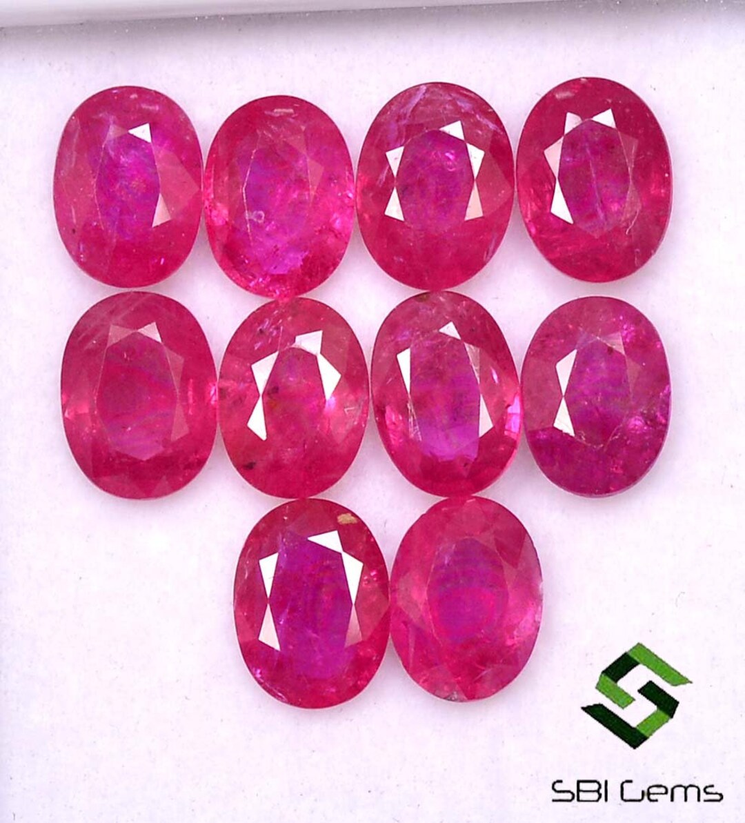 8x6 Mm Natural Ruby Oval Cut Lot 10 Pcs 14.72 CTS Top Best Quality ...