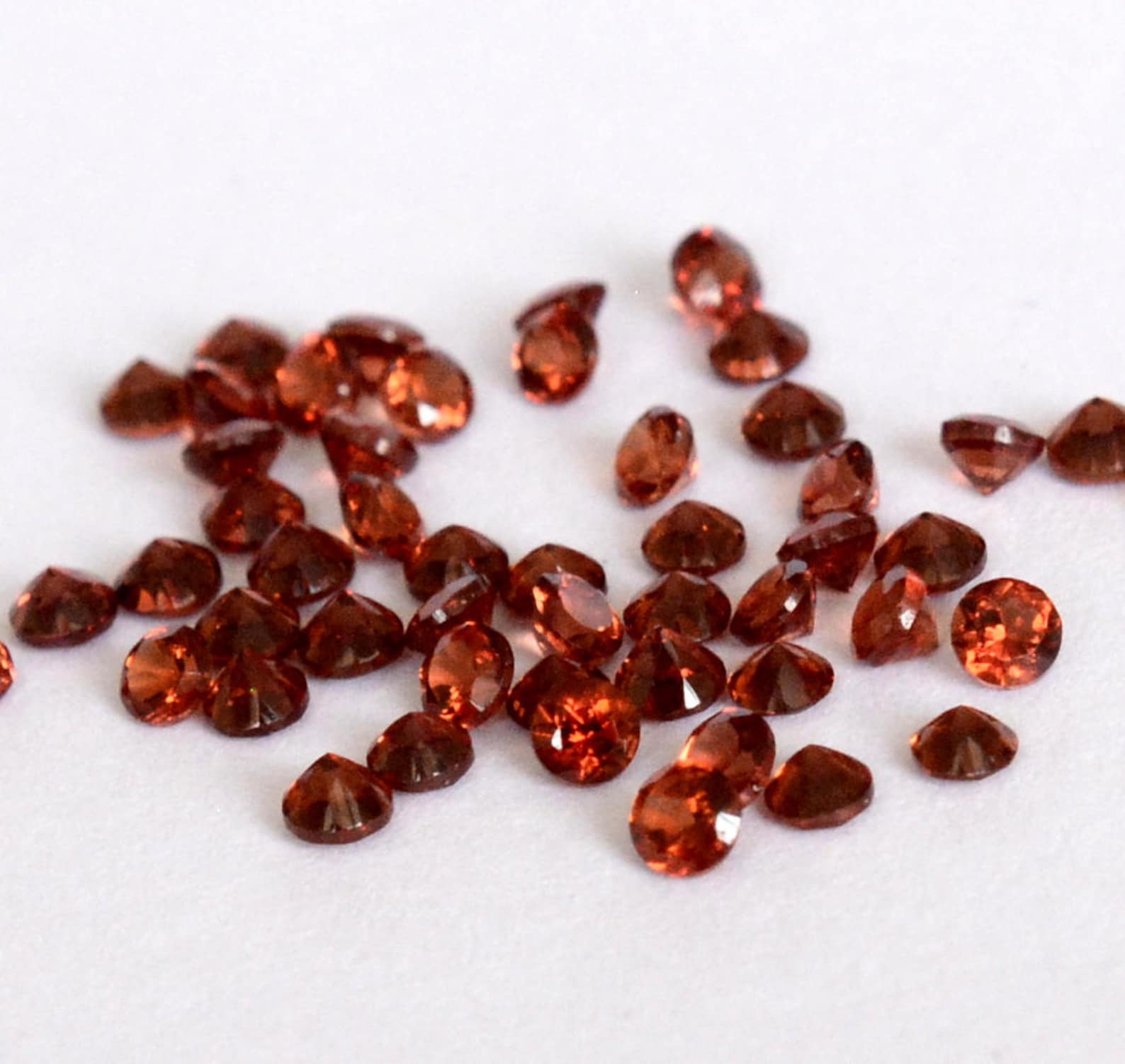 2 Mm Natural Red Garnet Round Cut Lot Calibrated Lustrous Red Loose ...