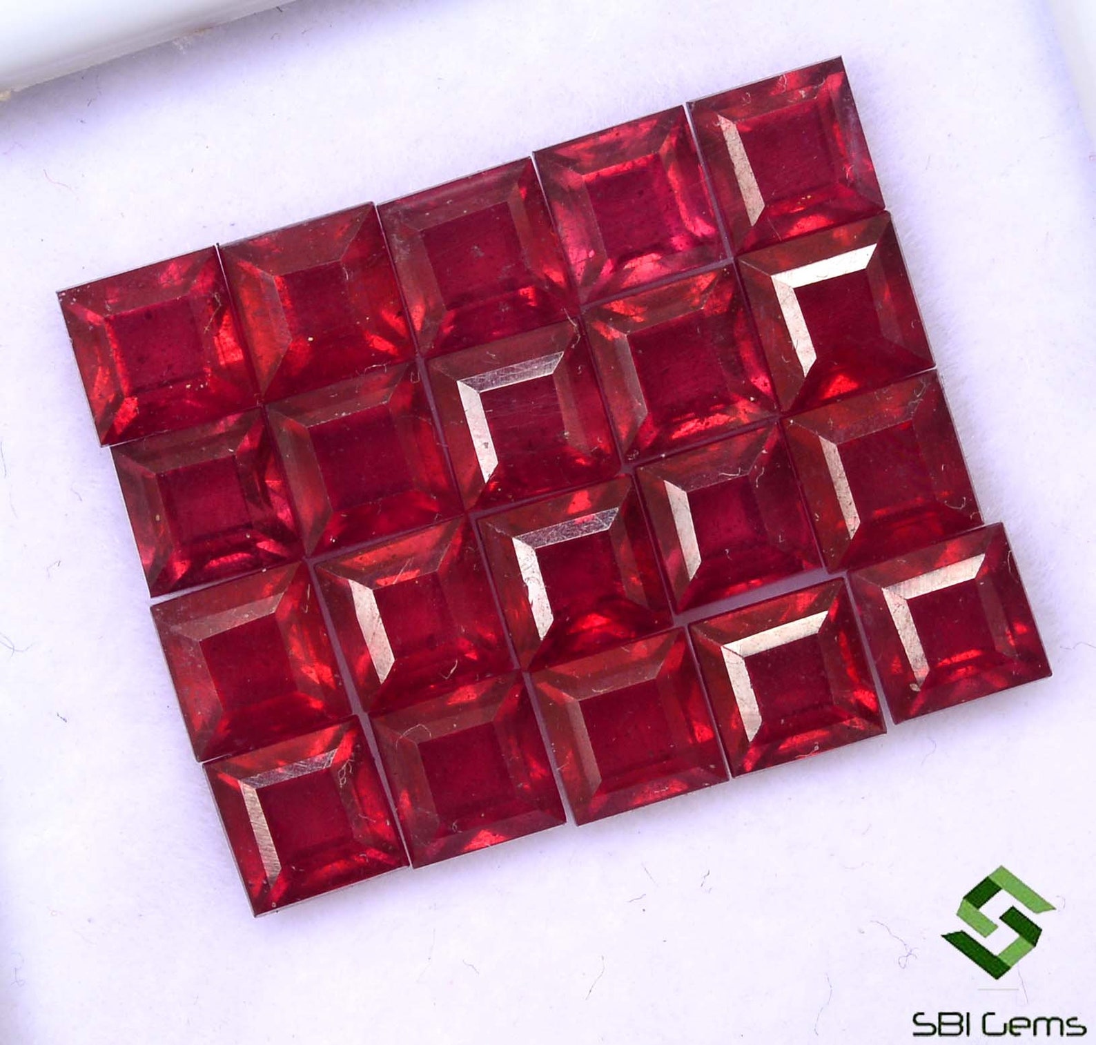 4 mm Natural Ruby Square Cut Lot 10 Pcs 5.99 CTS Calibrated | Etsy