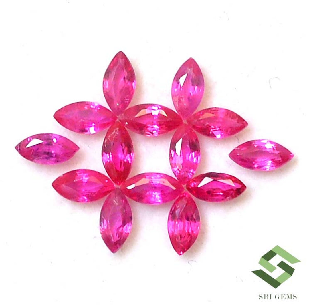 4x2 Mm to 5x2.50 Mm Natural Ruby Marquise Cut Gemstones: Calibrated ...