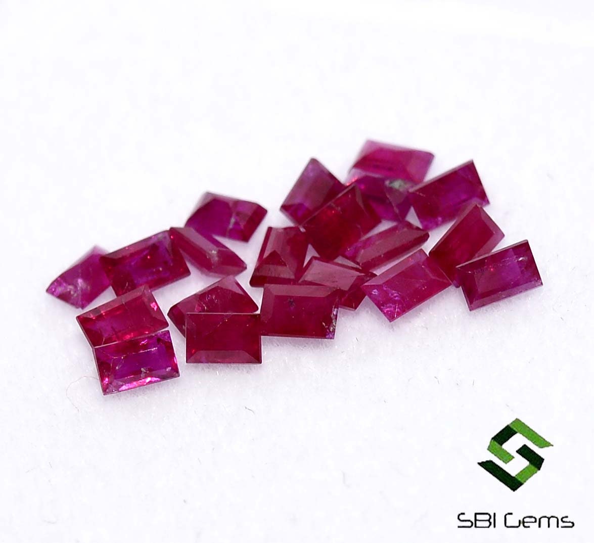 3x2 Mm Natural Ruby Baguette Cut Lot 25 Pcs 2.14 Cts Burma - Etsy UK