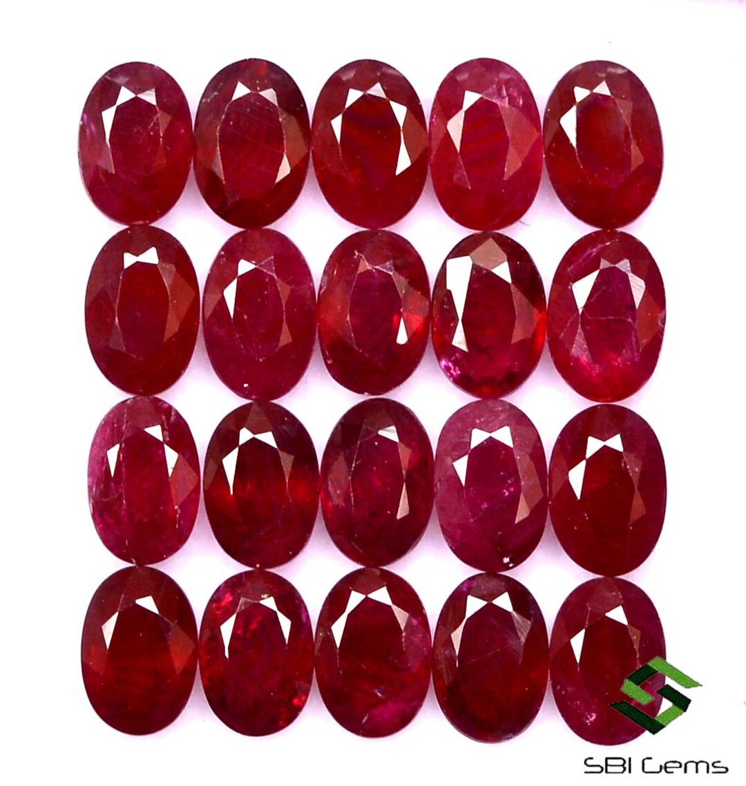 6x4 Mm Natural Ruby Oval Cut Lot 10 Pcs 6.12 Cts Deep Red - Etsy