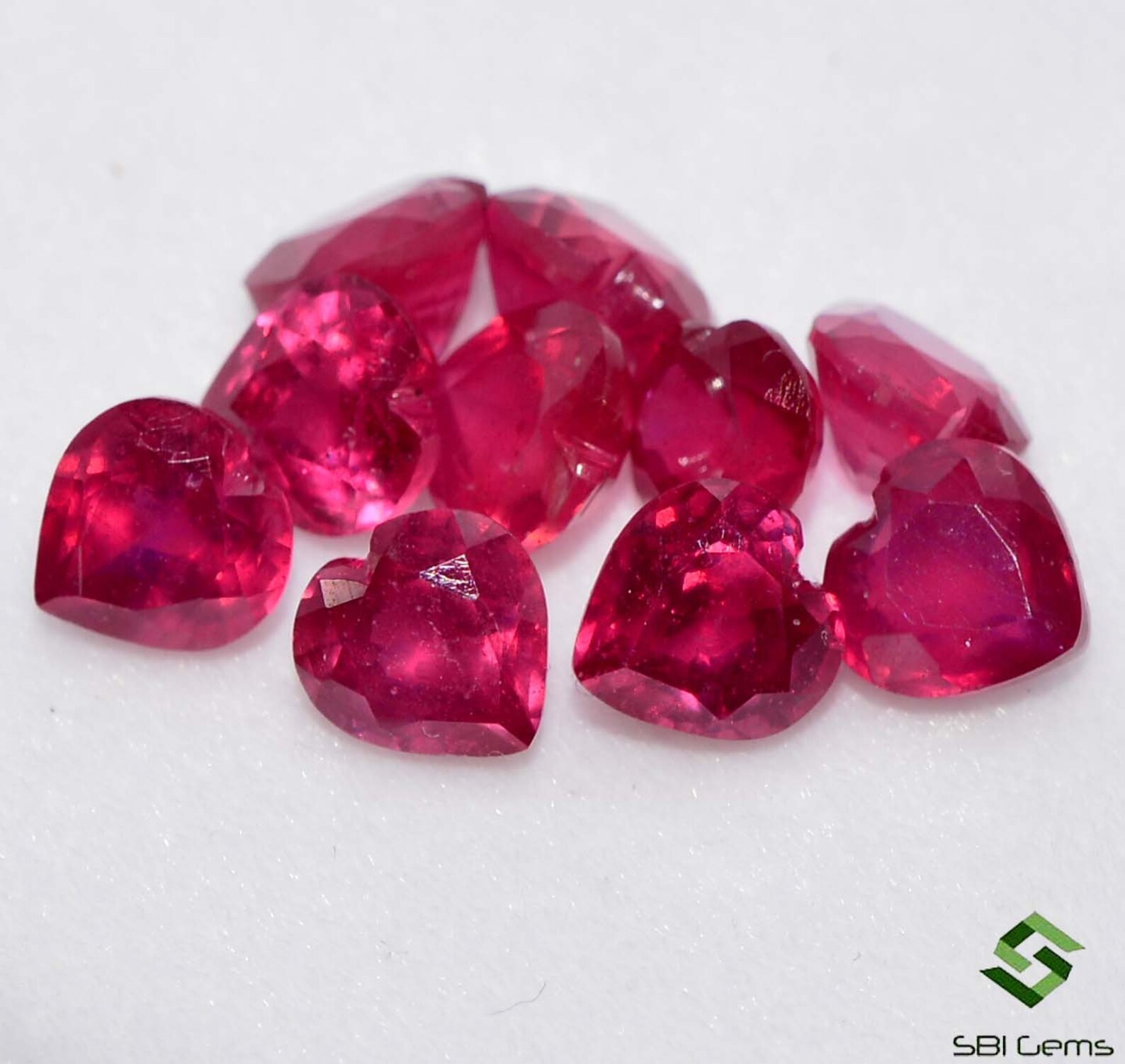 5 Mm Natural Ruby Heart Shape Lot 10 Pcs 6.88 Cts Calibrated - Etsy