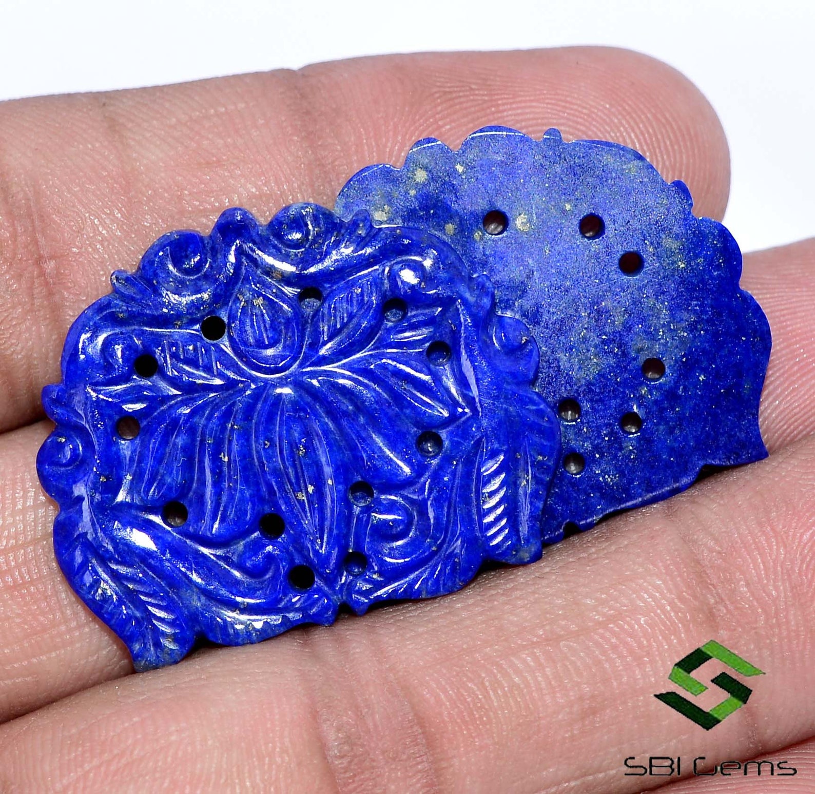 Natural Lapis Lazuli Handmade Carving Pair 3 Different Shape & | Etsy