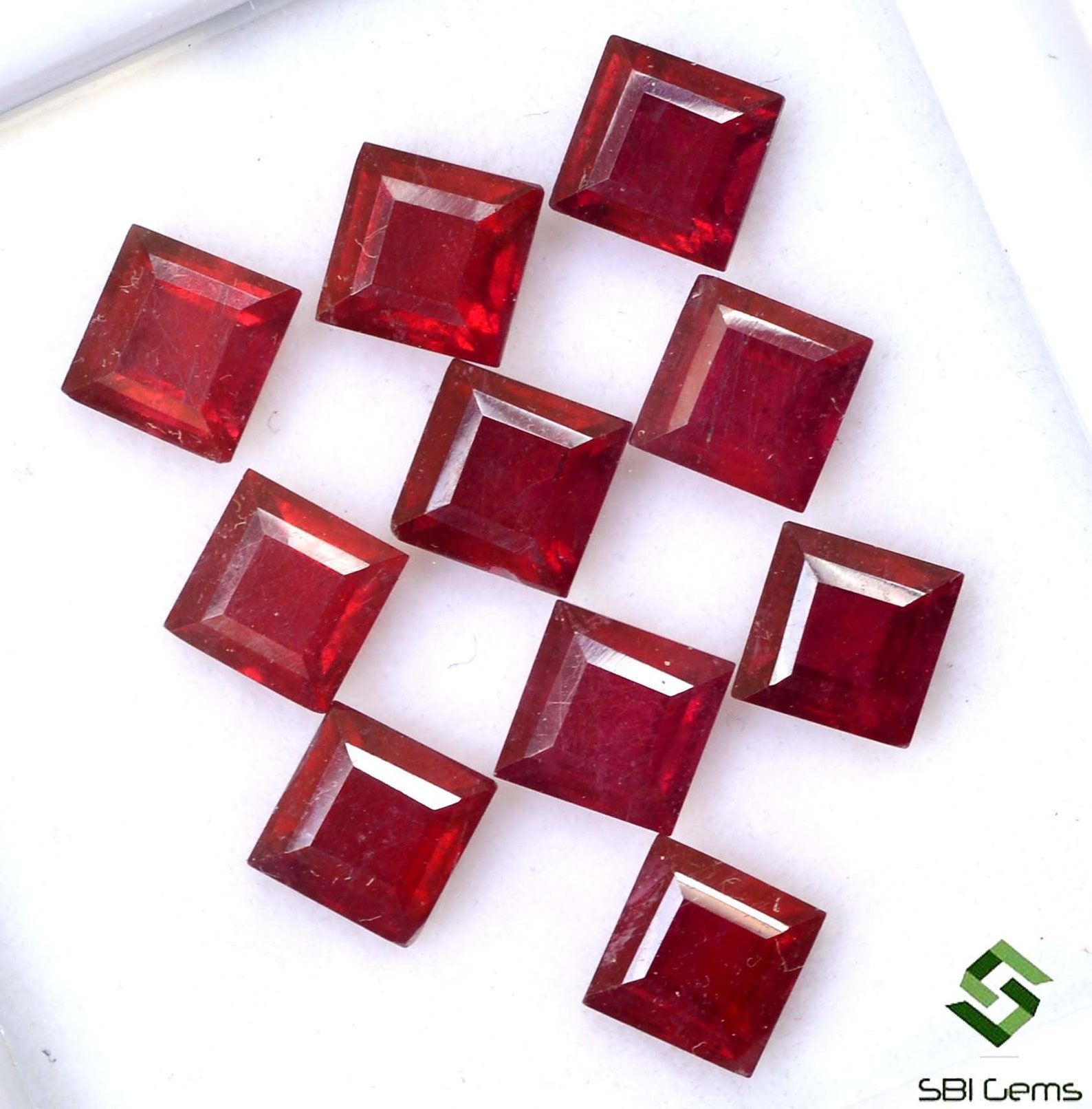 5 mm Natural Ruby Square Cut Lot 10 Pcs 10.61 CTS Faceted | Etsy