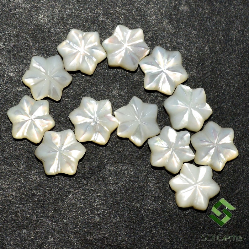 6x6 Mm to 11x11 Mm Mother of Pearl Fancy Star Shape Pair | Etsy