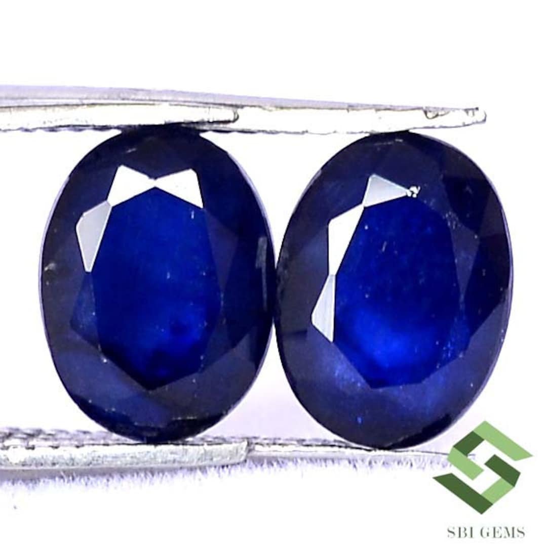 8x6 Mm Natural Blue Sapphire Oval Cut 3 Quality Faceted Loose - Etsy