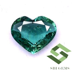 7x6 Mm to 9x7.50 Mm Natural Emerald Heart Shape Cut 5 Size Pcs ...
