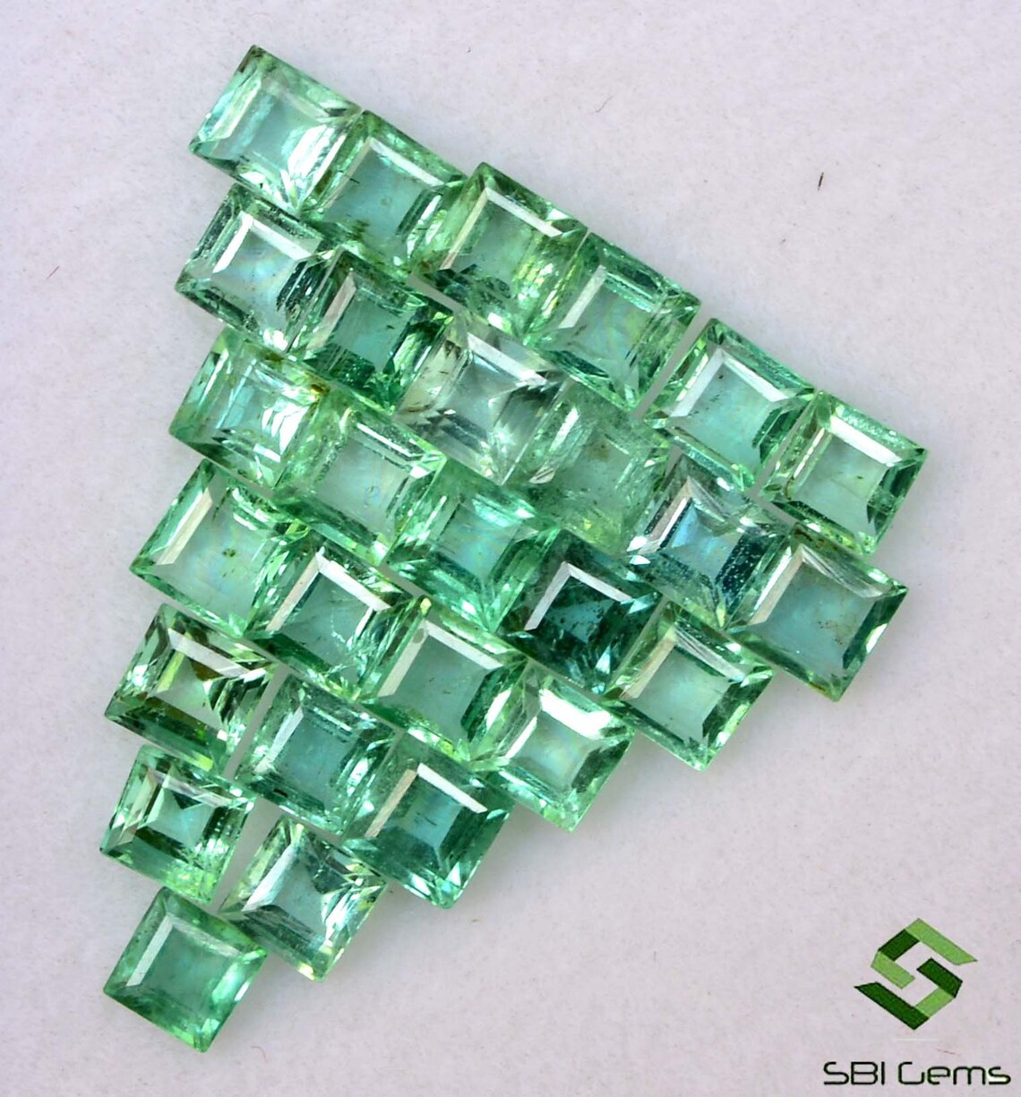 3 Mm Natural Emerald Square Cut Lot 20 Pcs Lustrous Untreated - Etsy