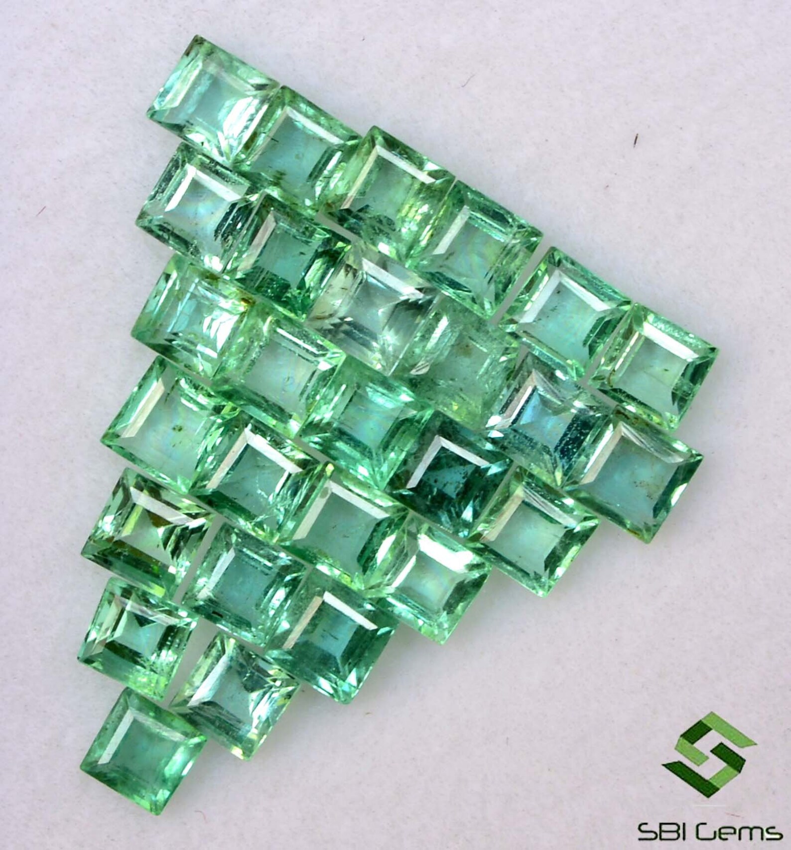 3 Mm Natural Emerald Square Cut Lot 20 Pcs Lustrous Untreated | Etsy