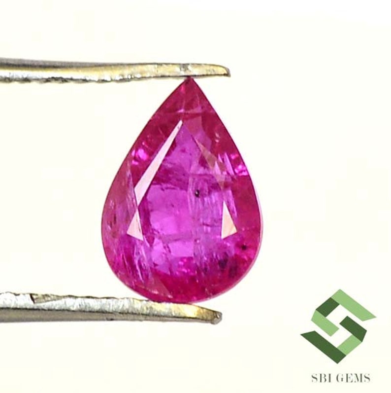 7.25x5.20 Mm Certified Natural Ruby Pear Cut 1.04 CTS - Etsy