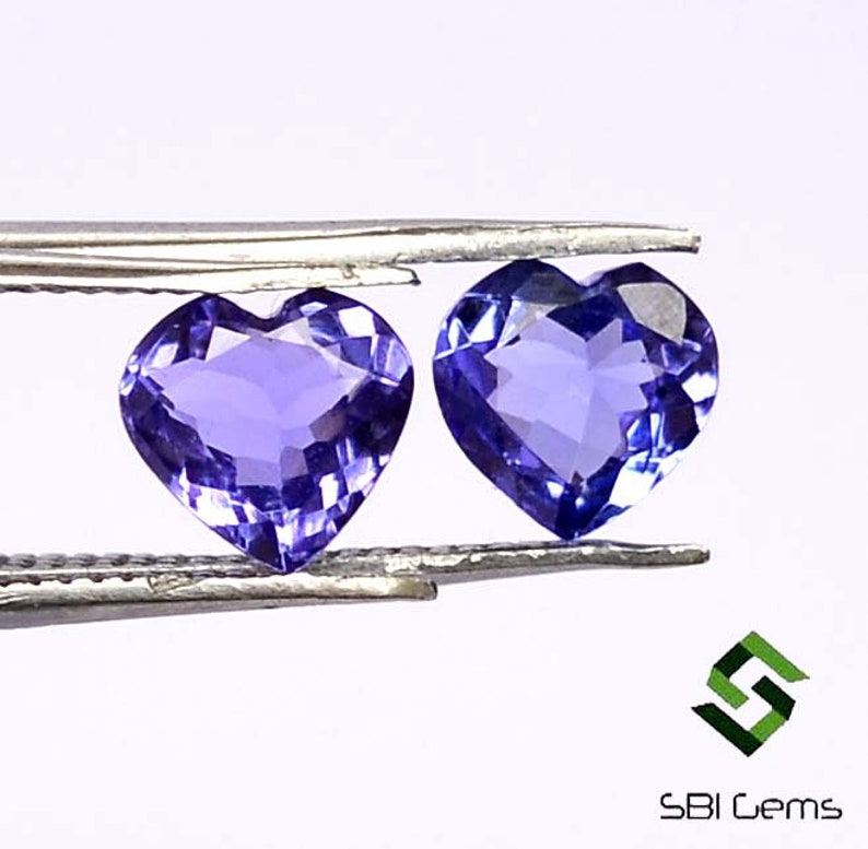 6x6 Mm Certified Natural Tanzanite Heart Shape Cut Pair - Etsy UK