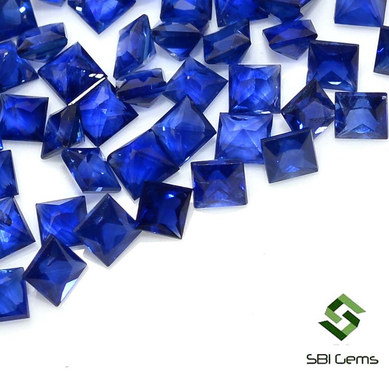 2.50 Mm Natural Blue Sapphire Square Princess Cut Lot 10 Pcs - Etsy