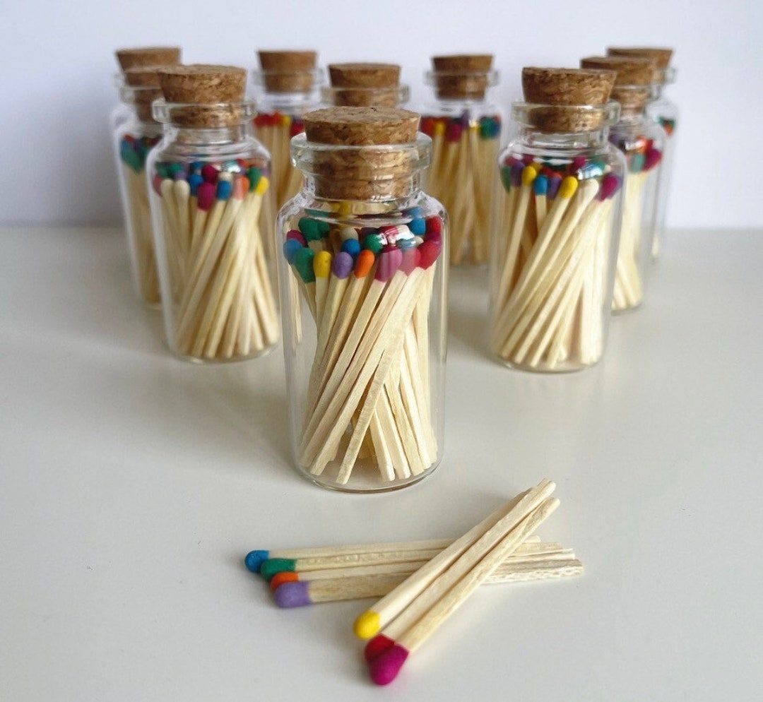 Small Luxury Coloured Safety Matches, Rainbow Matches, Coloured Matches ...