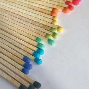FANCYMATCHESUK Large Luxury Bottle of Coloured Matches, Candle Matches ...