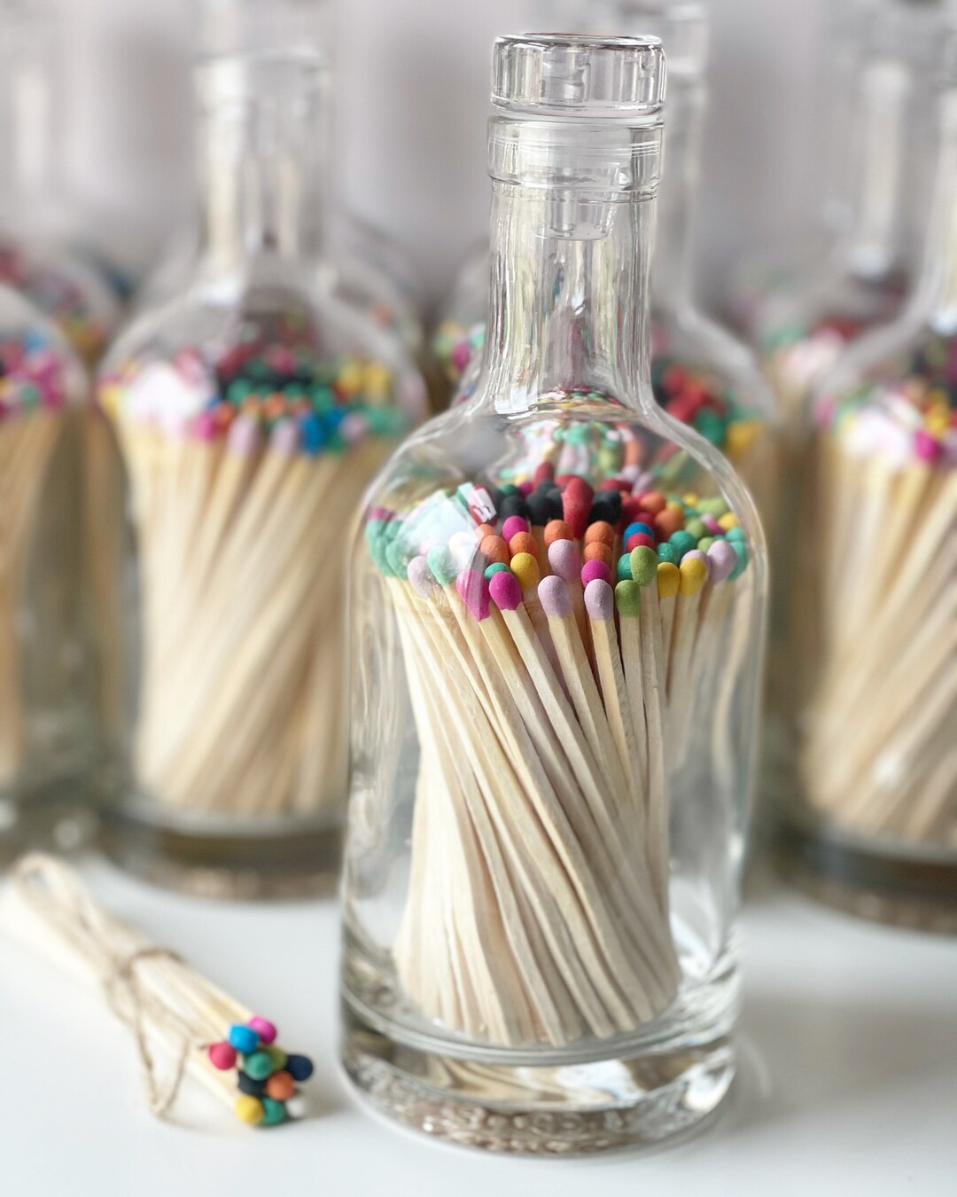 FANCYMATCHESUK Large Luxury Bottle of Coloured Matches, Candle Matches ...