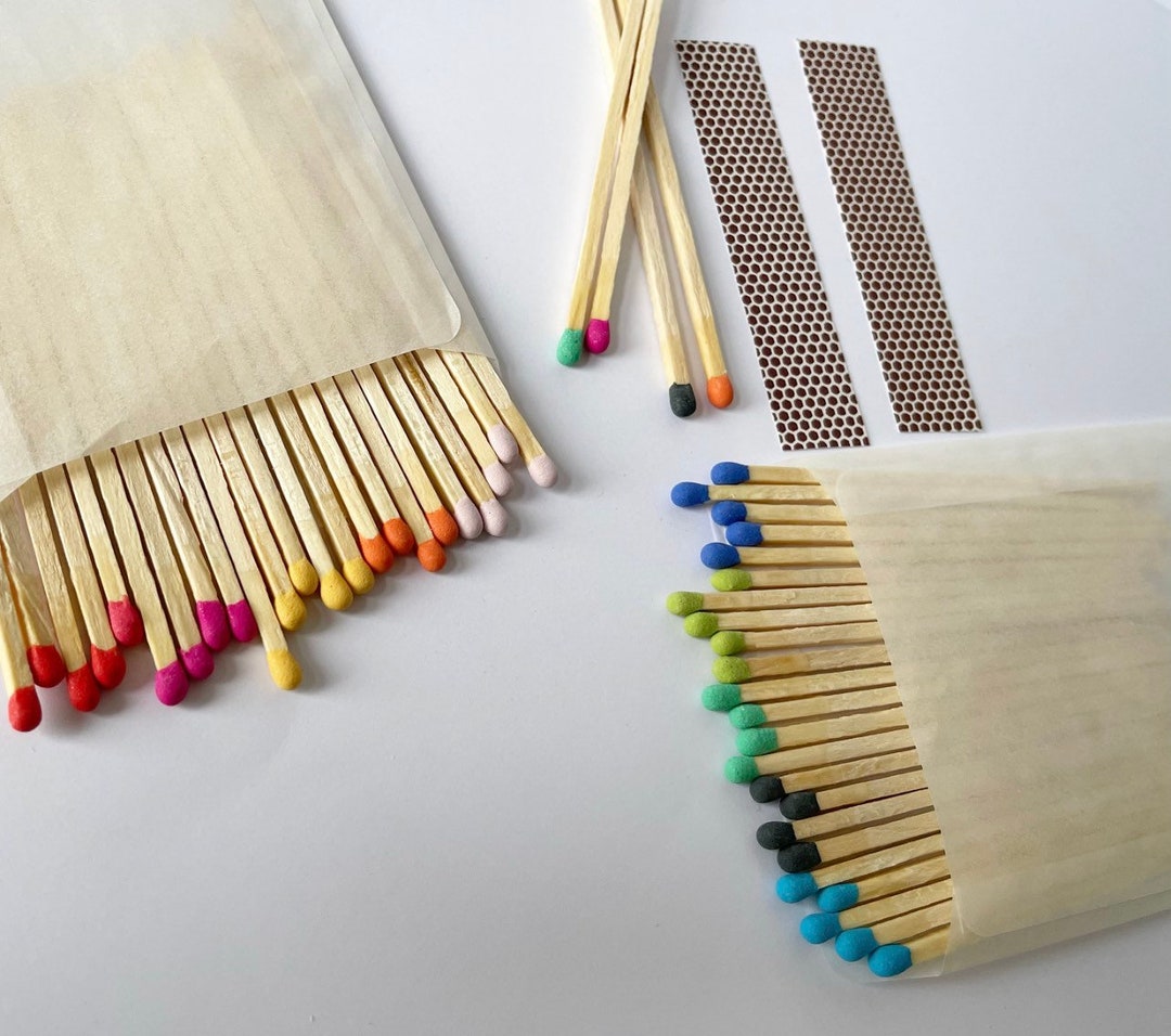 FANCYMATCHESUK Large Luxury Colour Refill Matches, Candle Matches ...