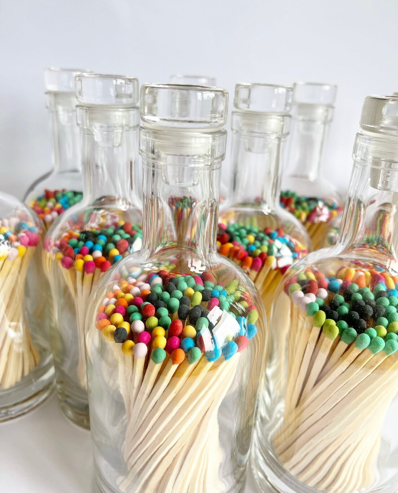 FANCYMATCHESUK Large Luxury Bottle of Coloured Matches, Candle Matches ...