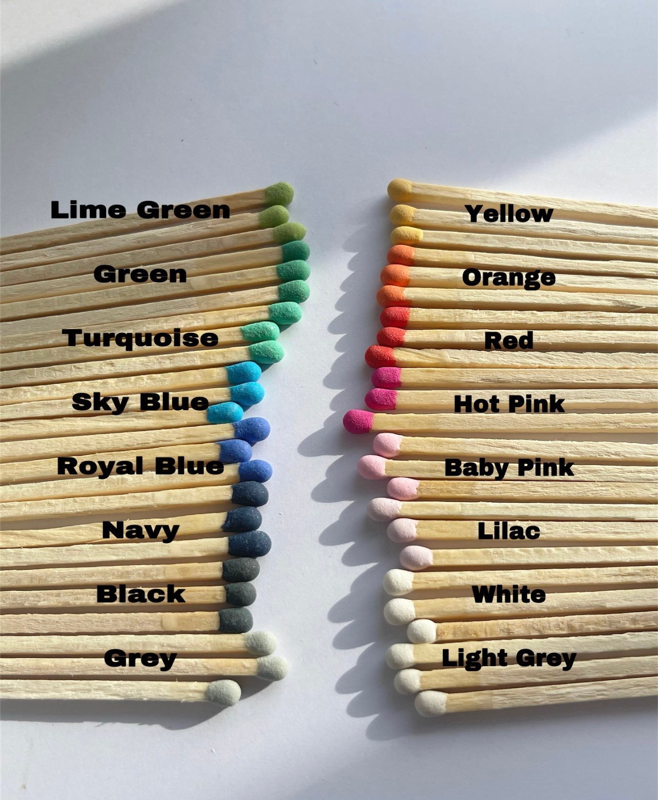 FANCYMATCHESUK Large Luxury Bottle of Coloured Matches, Candle Matches ...