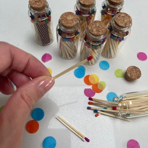 Small Luxury Coloured Safety Matches, Rainbow Matches, Coloured Matches ...