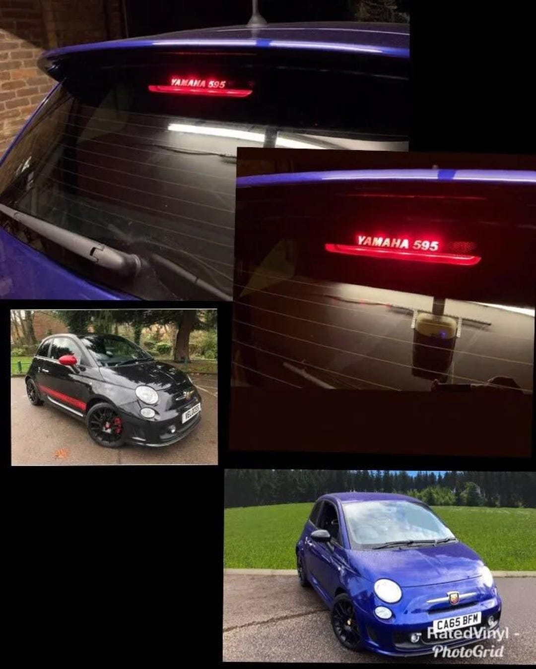 Fiat 500 Abarth Brake Light Sticker CUSTOM Vinyl Overlay - Fits Abarth ...