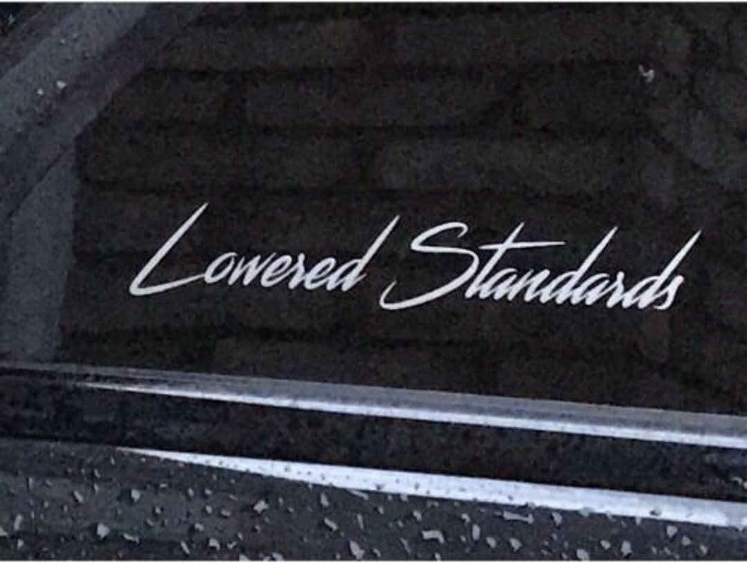LOWERED STANDARDS Windscreen Decal Car Sticker Vinyl JDM Stance Fiesta ...