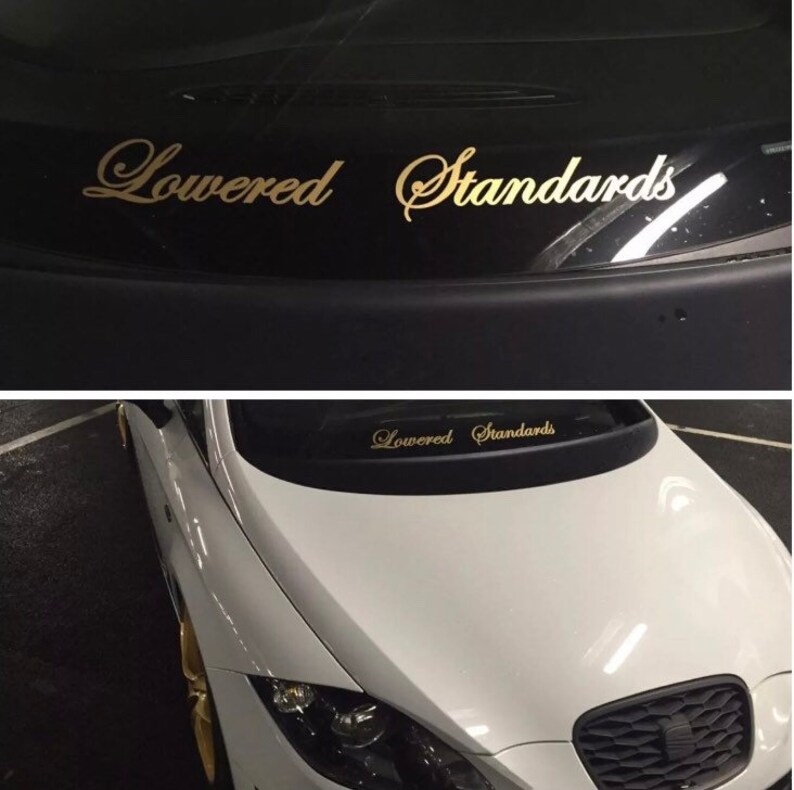 LOWERED STANDARDS Windscreen Decal Car Sticker Vinyl JDM Stance Fiesta ...