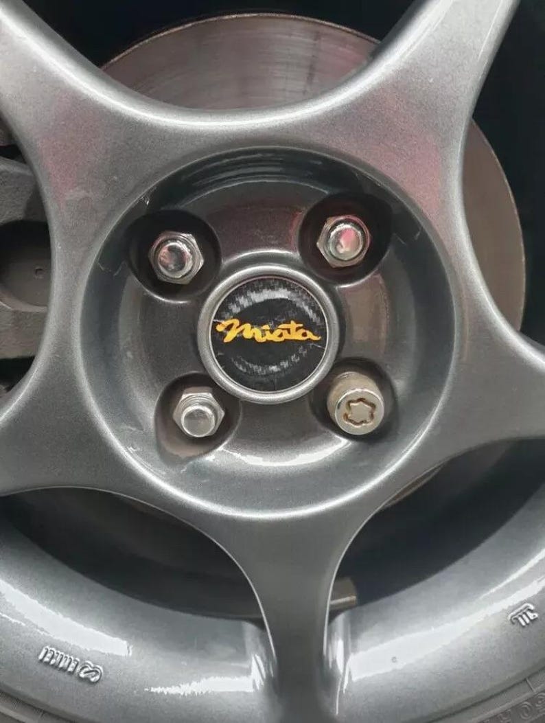 Mazda Miata Logo Wheel Centre Cap Vinyl Sticker Mazda MX-5 Eunos 60 ...