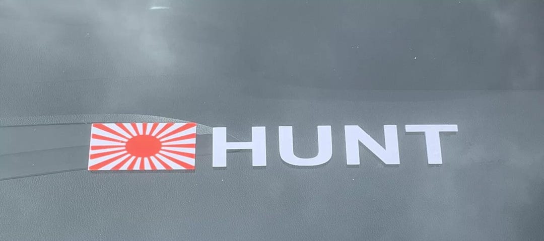 Rising Sun Japanese Rally Tag Custom Driver Name Stickers X2 Race JDM ...